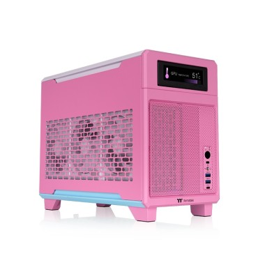 Thermaltake CA-11A-00SANN-00 TR100 SFF Mini ITX Case Bubble Pink ...