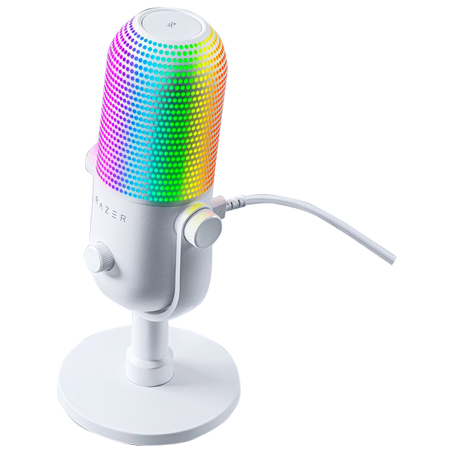 Razer Seiren V3 Chroma RGB USB Microphone RZ19-05060200-R3M1 White ...