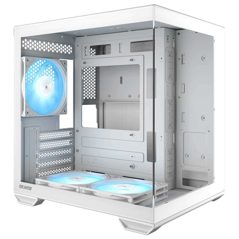 PCC Computers Australia | Okinos CAO-M4ARGB-WH Mirage 4 White Micro ATX ...