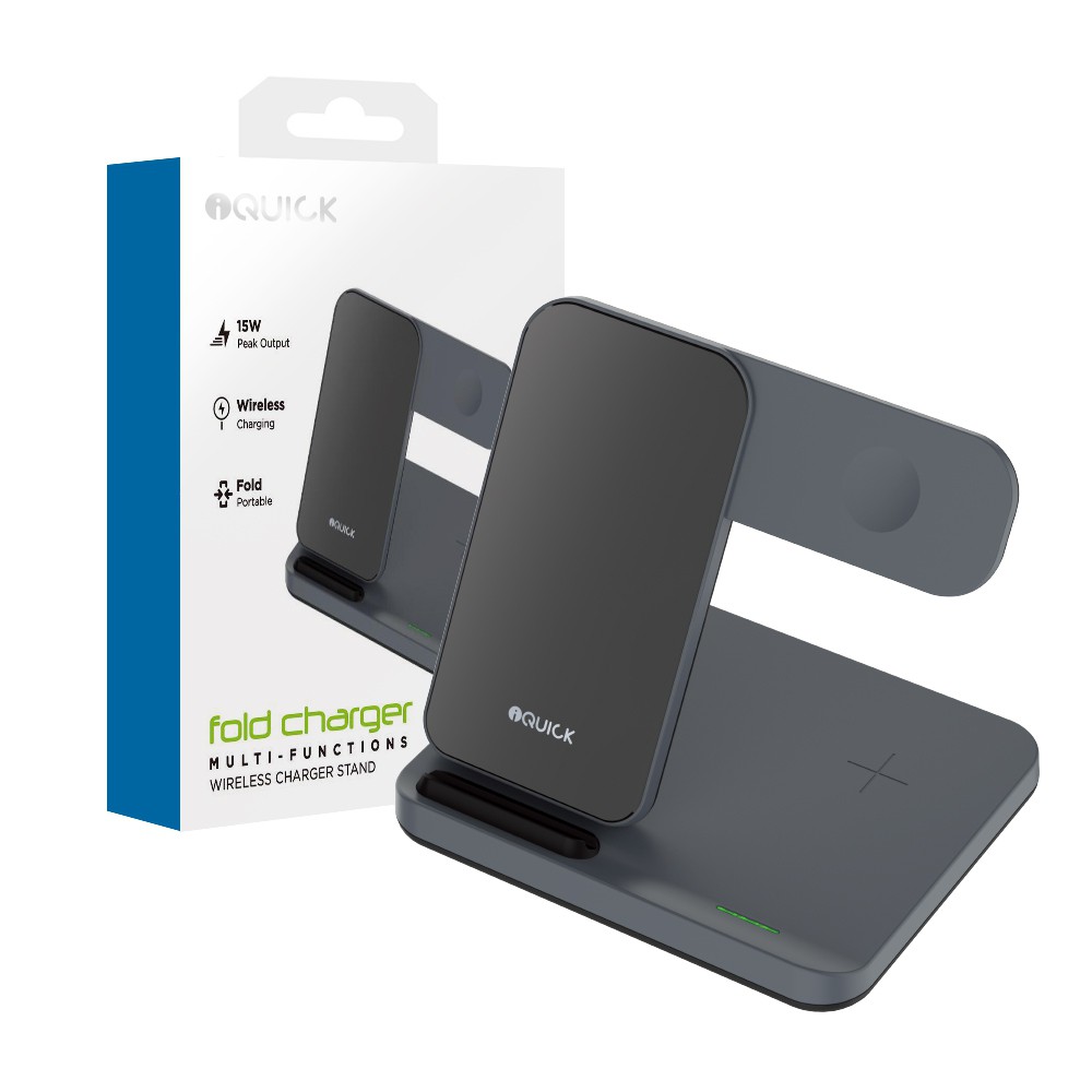 iQuick T5 3 in 1 Multi Functions Wireless Charger Stand - PCC COMPUTERS