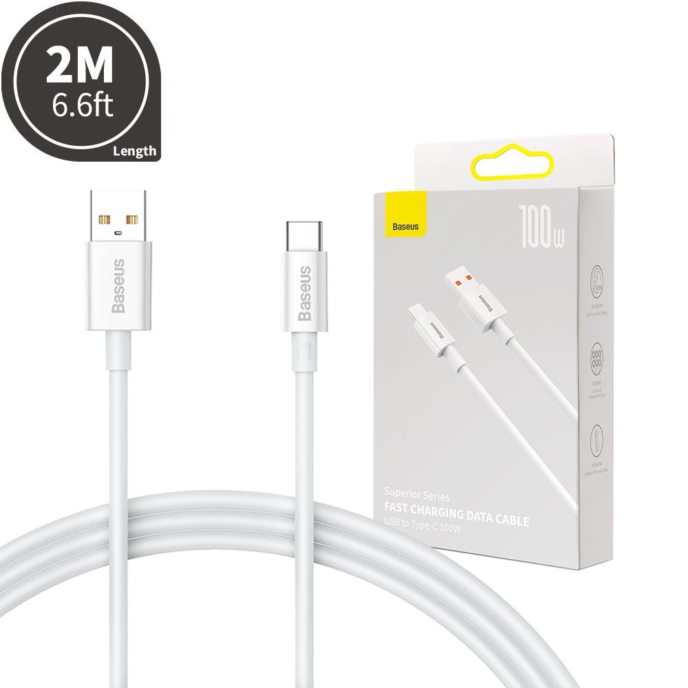Baseus 2m Usb To Type C 100w Superior Series Data Cable Cays001402