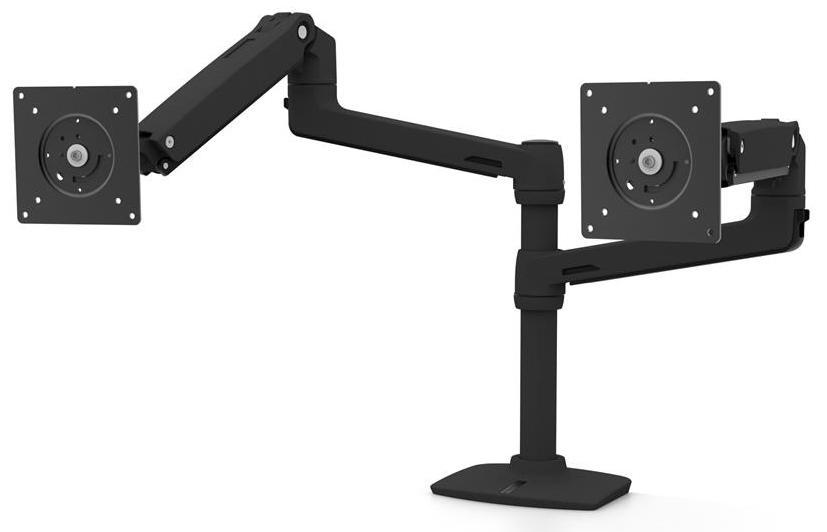 Ergotron LX Dual Stacking Arm Black 45-492-224 - PCC COMPUTERS
