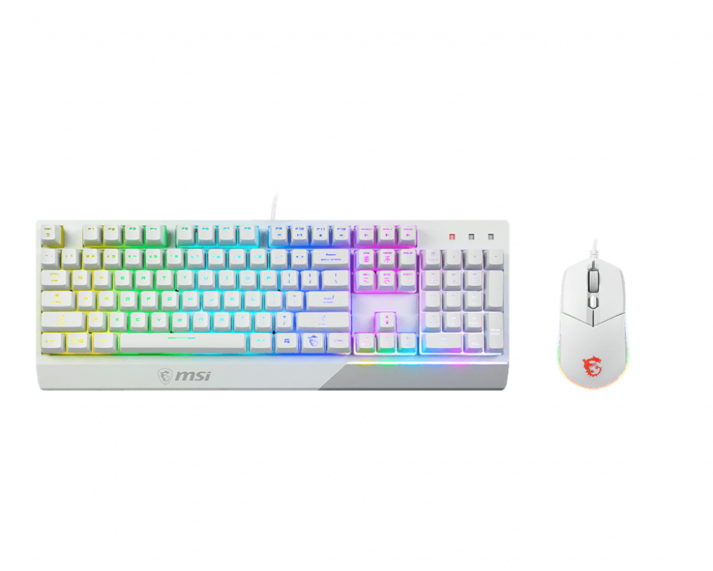 MSI Wired GAMING KEYBOARD & Vigor GK30 Combo White MOUSE - PCC COMPUTERS