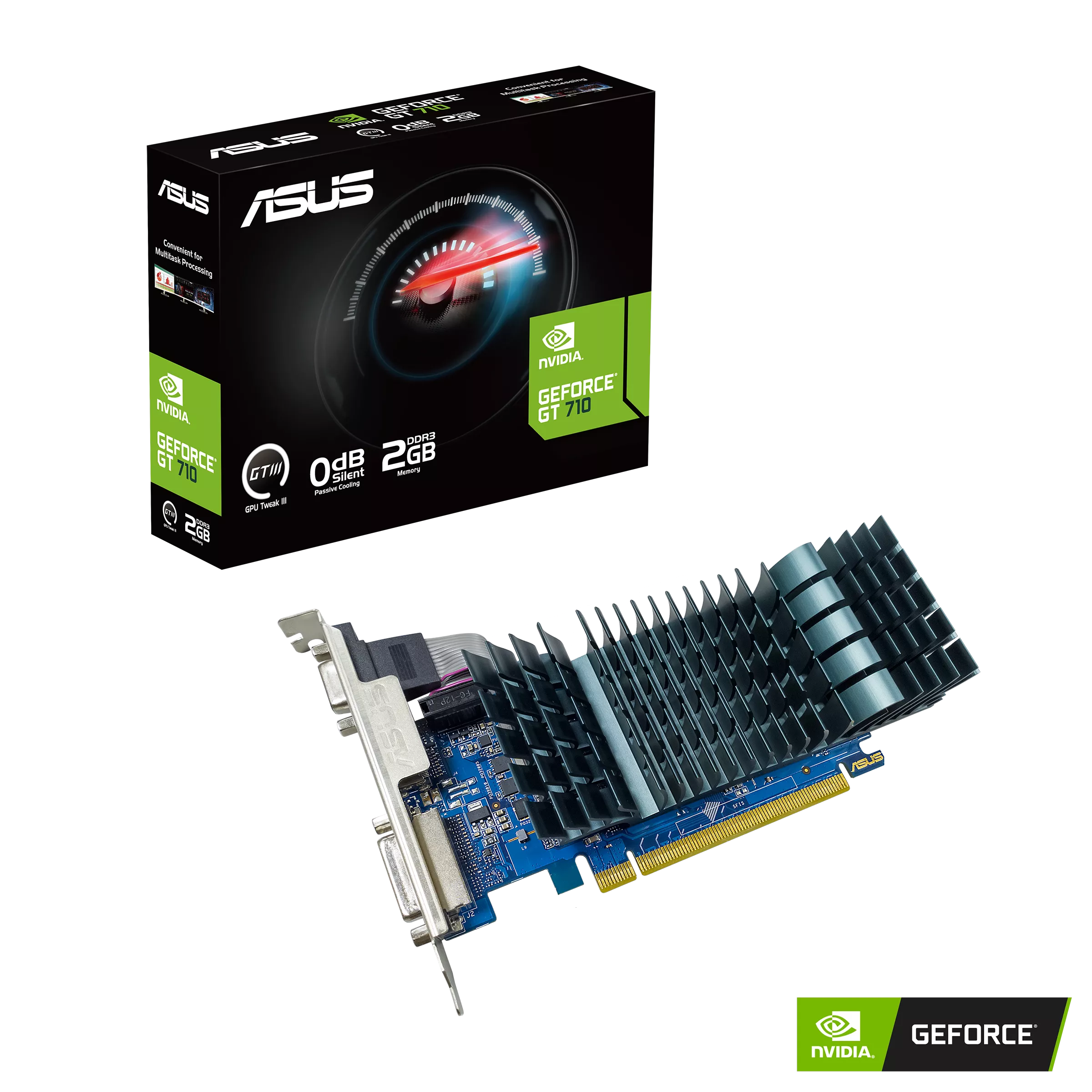 ASUS nVidia GT710-SL-2GD3-BRK-EVO DDR3 2GB Graphics Card - PCC COMPUTERS