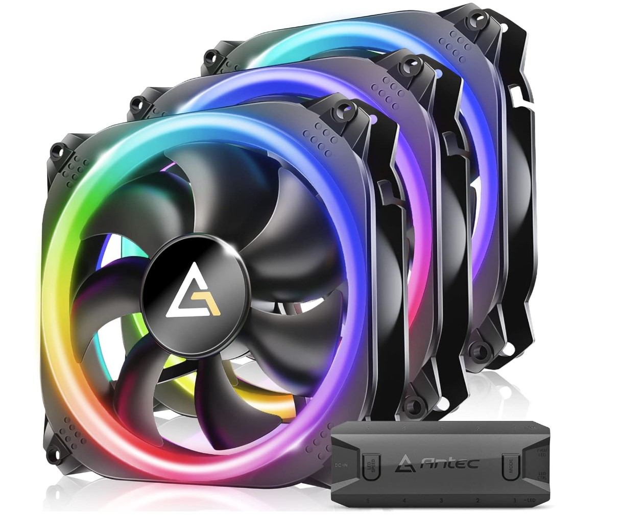 Antec PRIZM-120ARGB-3P 120 ARGB Performance cooling 120mm Fan 3 Packs ...