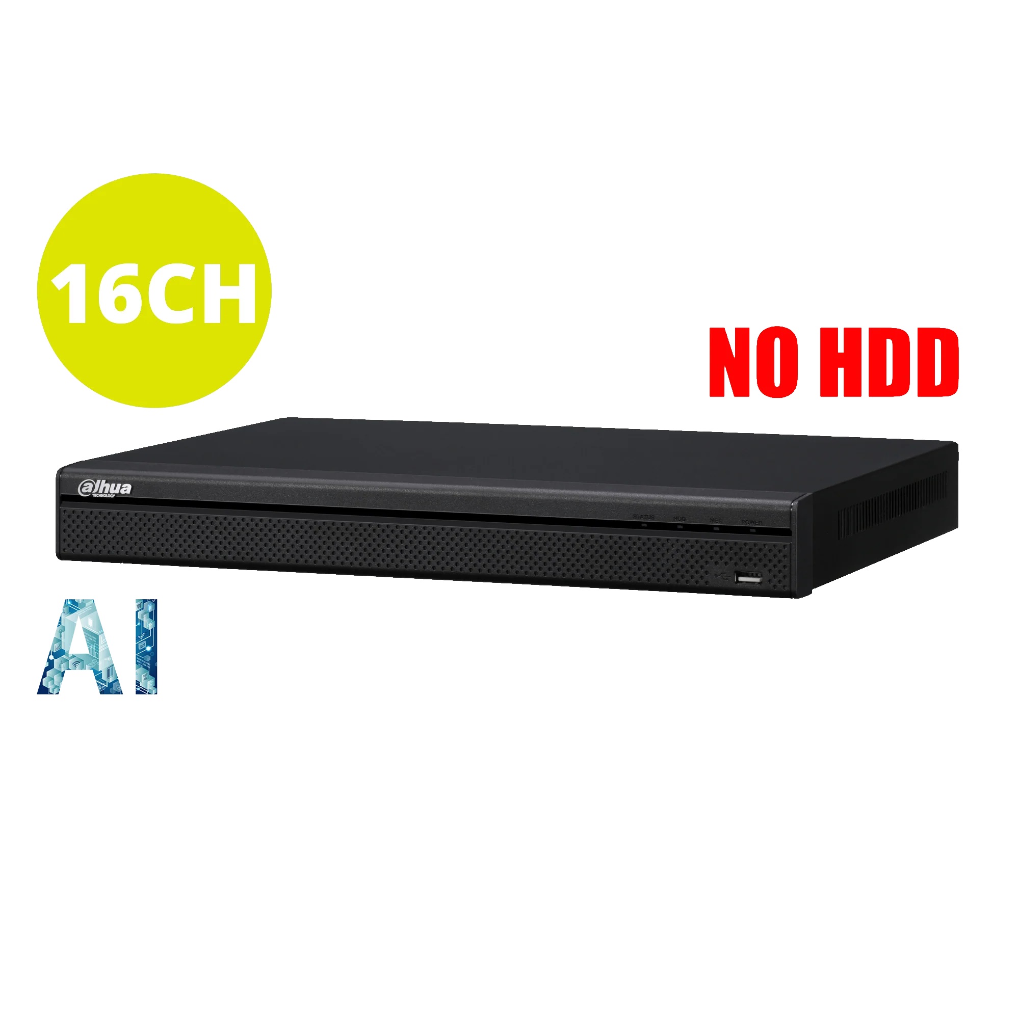 DAHUA 16CH NVR WITHOUT HDD DHI-NVR4216-16P-AI/ANZ - PCC COMPUTERS
