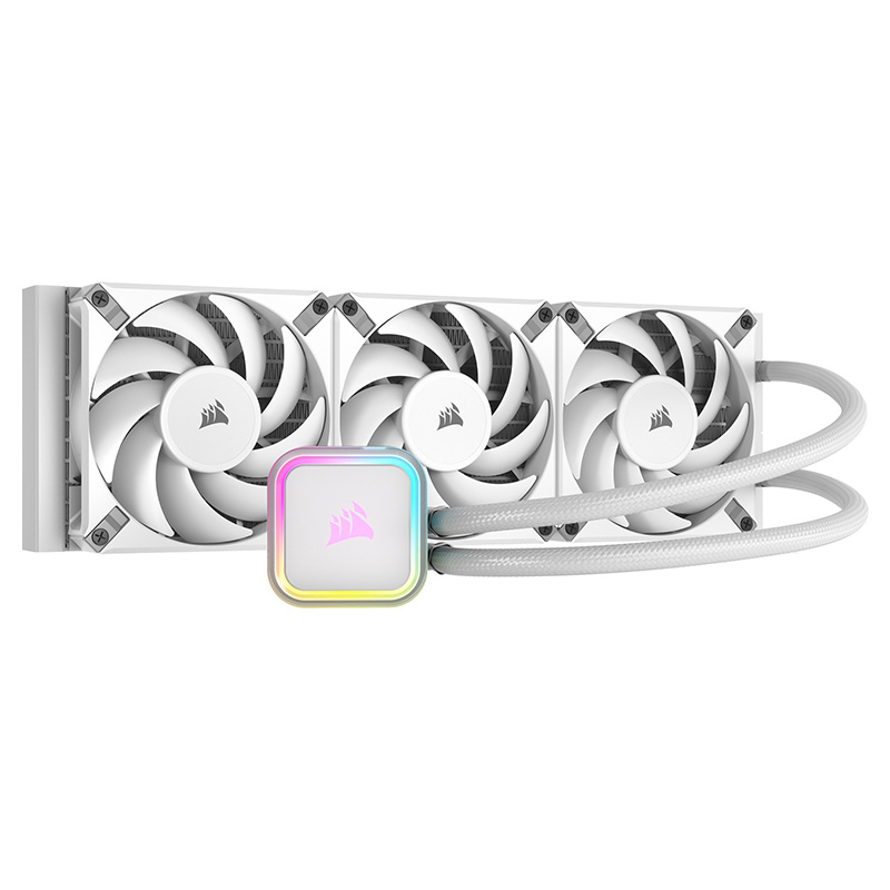 Corsair iCUE H150i RGB Elite 360mm AIO CPU Cooler White CW-9060079-WW ...
