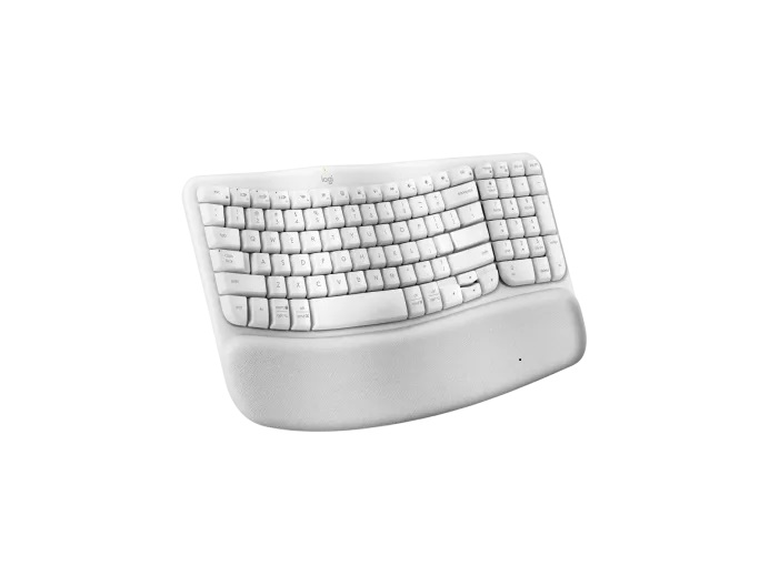 Logitech Wave Keys Wireless Ergonomic Of White 920-012282 Keyboard ...