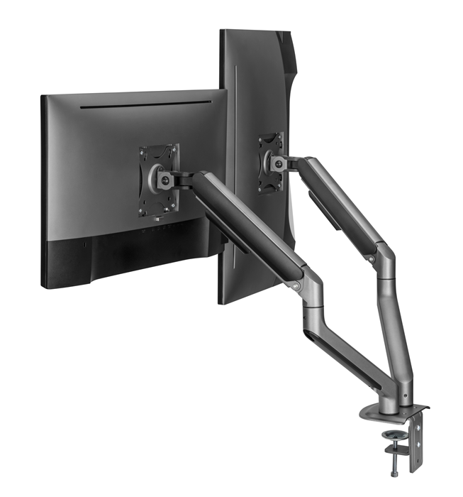 Brateck Dual Monitor Economical Spring-Assisted Monitor Arm 17"-32 ...