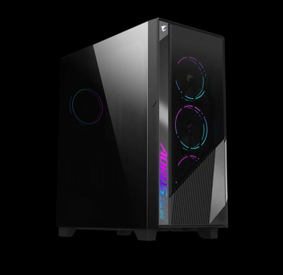 Gigabyte AORUS C500 GLASS Mid Tower ATX Case Black AC500G ATX CASE ...