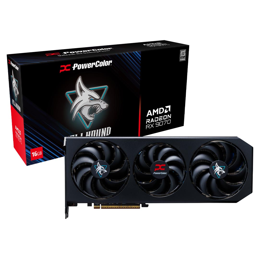 PowerColor Radeon RX 9070 Hellhound OC 16GB RX9070-16G-L/OC VIDEO CARD ...