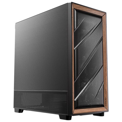 PCC Computers Australia | Antec FLUX-SE Walnut Wood Trim Solid Side ...