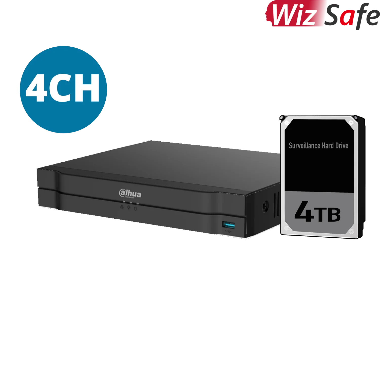 DAHUA DH-N104-P4-4TB WIZSAFE 4CH NVR WITH 4TB HDD - PCC COMPUTERS