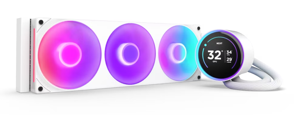 NZXT RL-KR36E-W2 Kraken Elite V2 360mm RGB AIO Liquid CPU Cooler ...