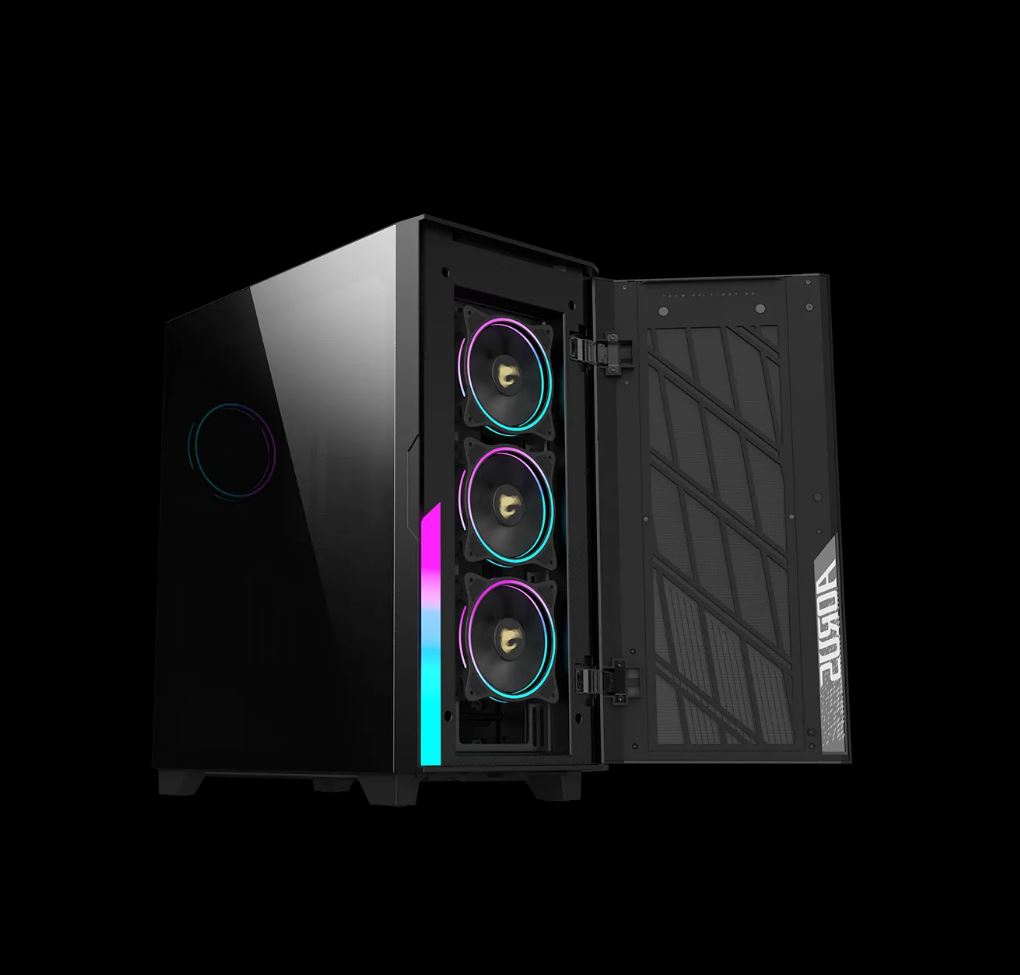 Gigabyte AORUS C500 GLASS Mid Tower ATX Case Black AC500G ATX CASE ...