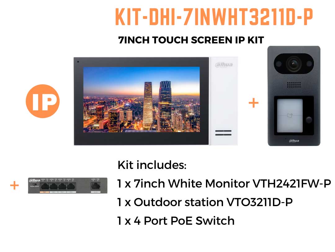 DAHUA INTERCOM KIT KIT-DHI-7INWHT3211D-P - PCC COMPUTERS
