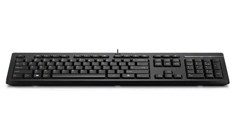 HP 266C9AA 125 Wired Keyboard Black - PCC COMPUTERS