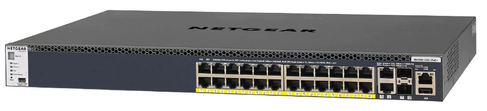 Netgear ProSAFE M4300-28G-PoE+ 24-Port Gigabit Stackable Managed ...