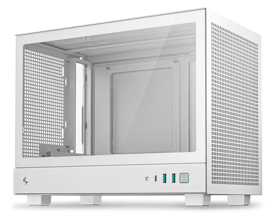 DeepCool R-CH160-WHNGI0-G-1 Ultra-Portable White Mini ITX Case T/G ...