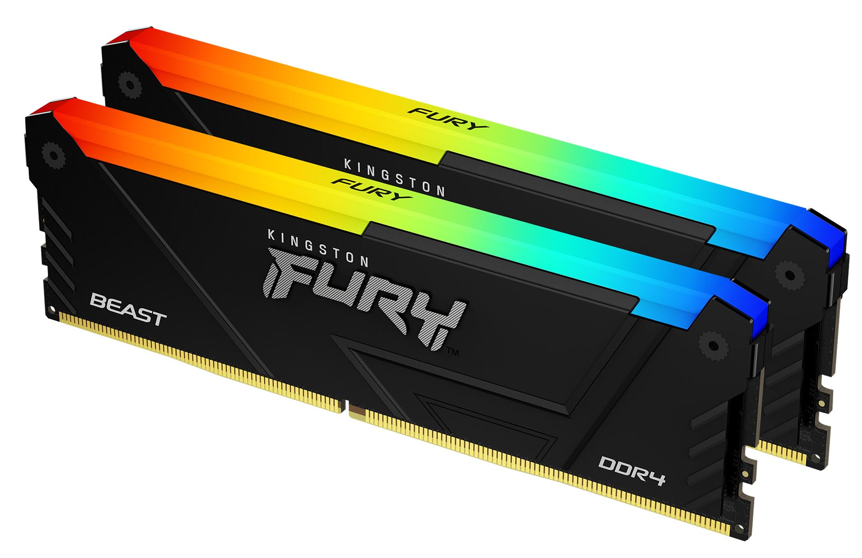 Kingston KF432C16BB2AK2/32 FURY Beast RGB 32GB DDR4 Desktop Memory ...