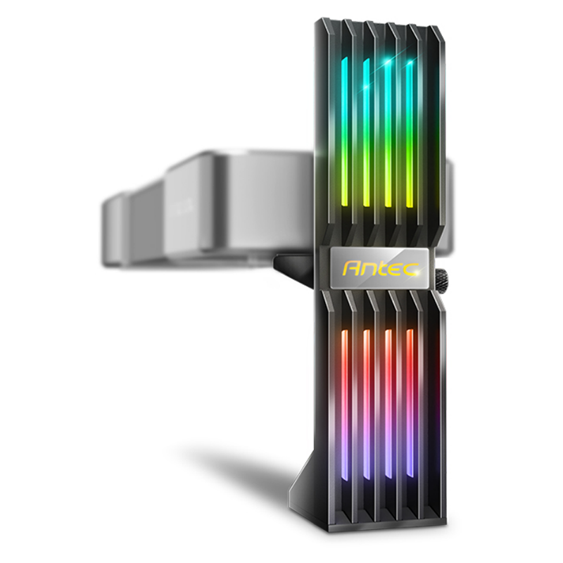 Antec Aluminium ARGB GPU Holder - Black AT-GPUH-ARGB-BK - PCC COMPUTERS