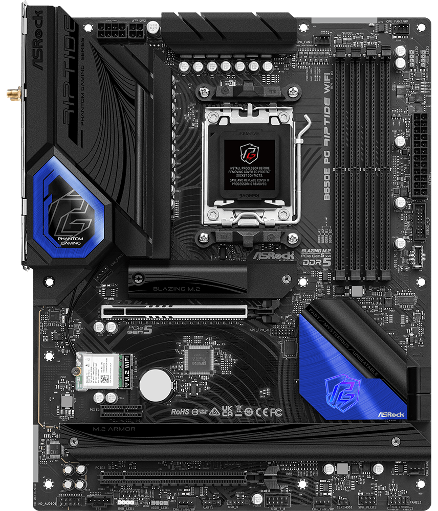 ASRock B650E PG RIPTIDE WIFI AM5 ATX Motherboard - PCC COMPUTERS