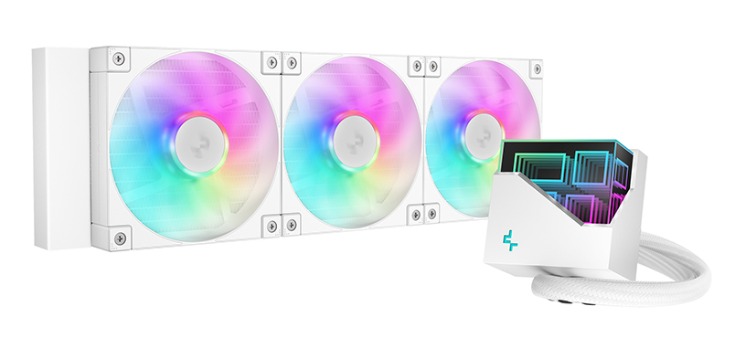 Deepcool R-LT360-WHAMNC-G-1 360mm ARGB AIO Liquid CPU Cooler White ...