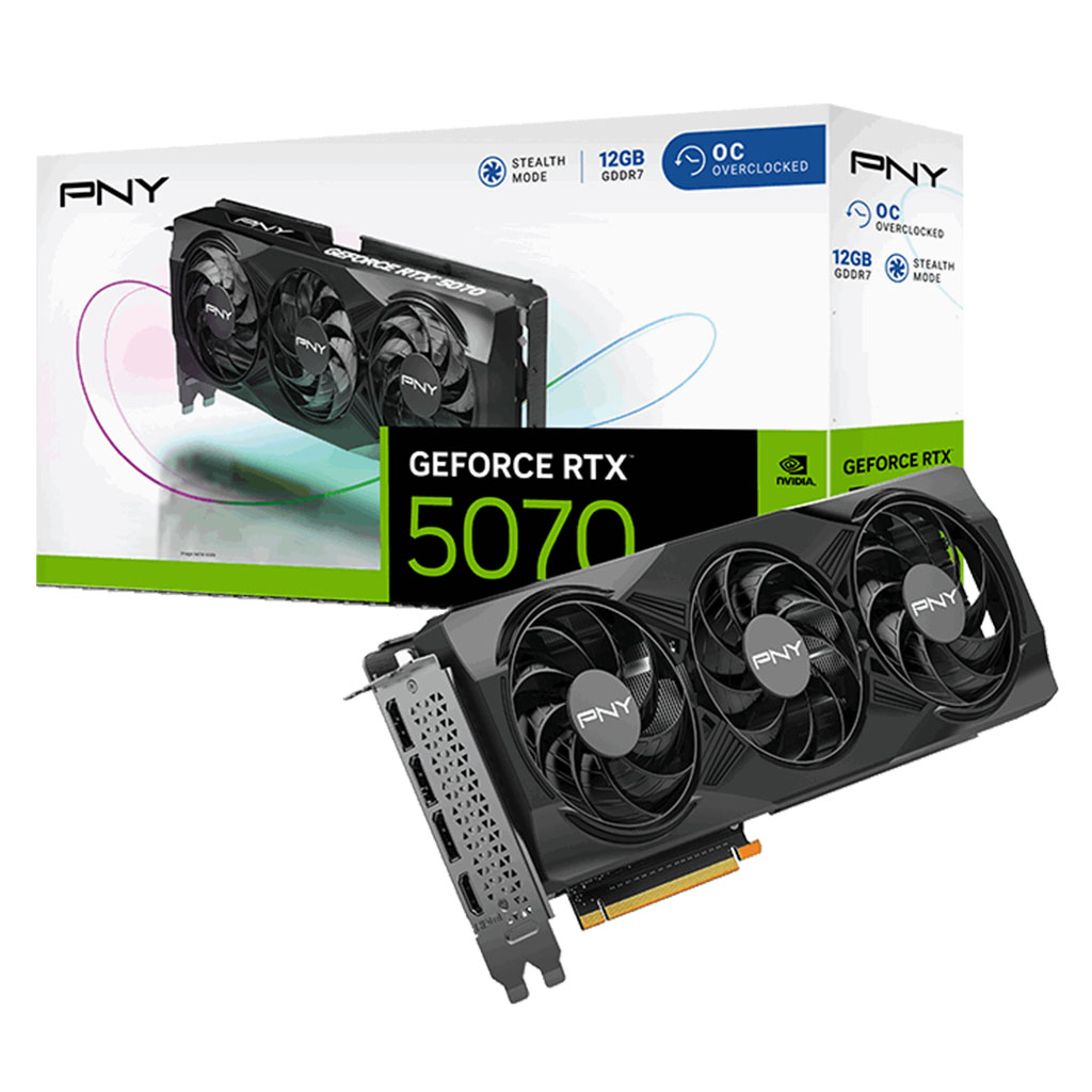 PNY GeForce RTX 5070 Triple Fan OC 12GB Video Card VCG507012TFXPB1-O ...