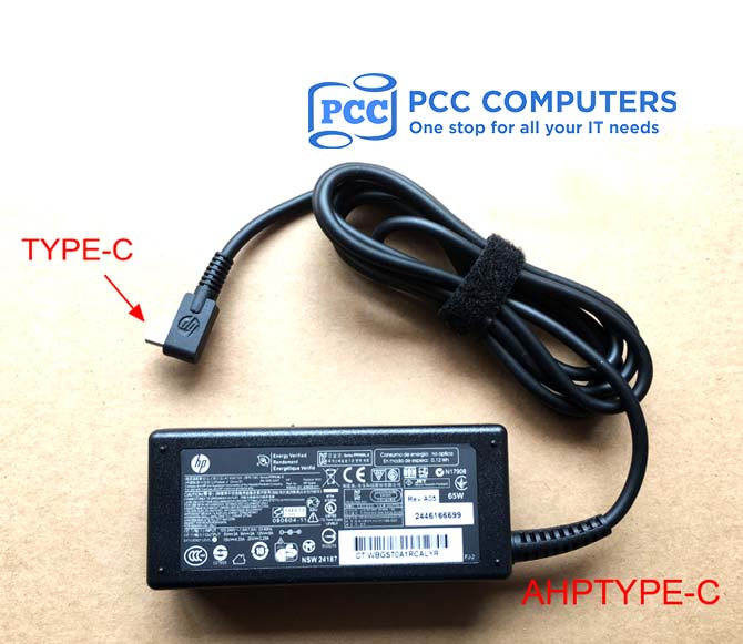Original USB-C Type C Adapter Charger AHPTYPE-C HP - PCC COMPUTERS