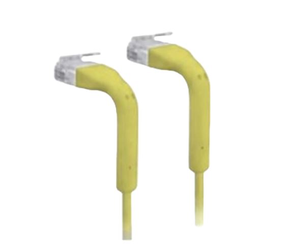 8ware 50cm Cat6 RJ45 90 Degree Ethernet Cable 8W-CAT6BENDYE-0.5M Yellow ...