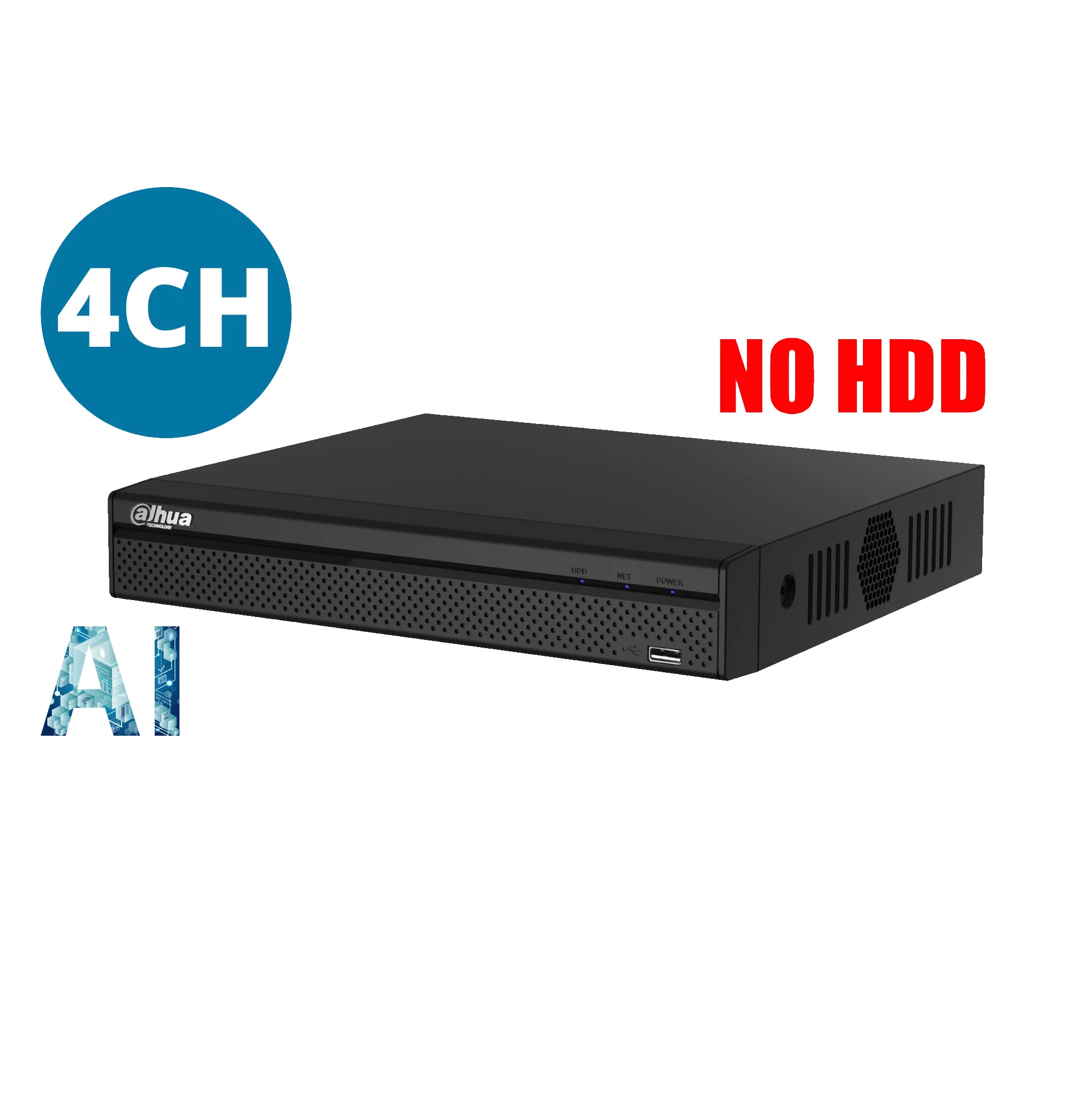 PCC Computers Australia | DAHUA 4CH NVR WITHOUT HDD DHI-NVR4104HS-P-AI/ANZ