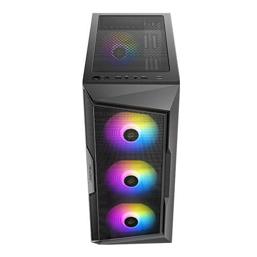 ANTEC ATX 4X 120MM ARGB MID TOWER GAMING CASE BLACK AX61 Elite - PCC ...
